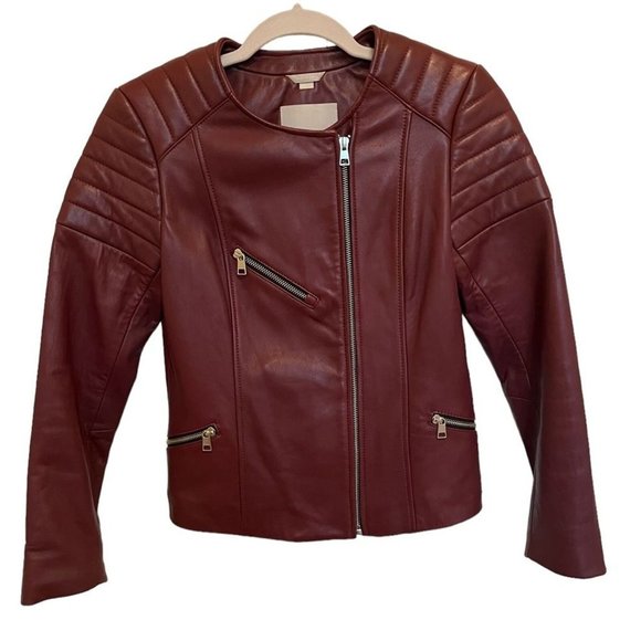 Soia & Kyo | Jackets & Coats | Soia Kyo Leather Jacket In Burgundy ...